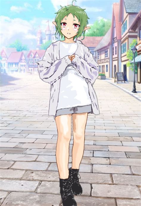 Safebooru 1girl Ahoge Alternate Costume Black Footwear Brick Floor