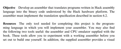 Solved Objective Develop An Assembler That Translates Programs