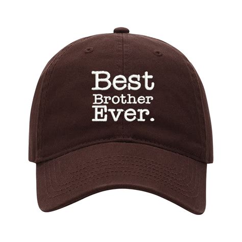 Baseball Cap Embroidered Hat For Best Brother Ever Mens Adjustable