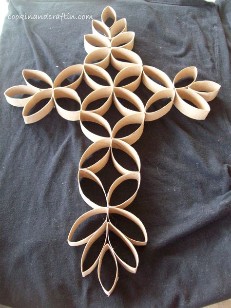 Cross Wall Hanging Using Toilet Paper Rolls Toilet Paper Crafts