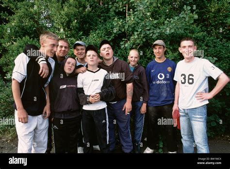 Group Of Youths In Traditional Working Class Area Photographed In
