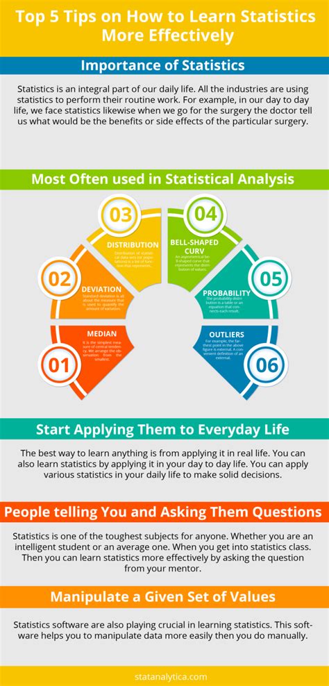 Infographic Top 5 Tips On How To Learn Statistics More Effectively