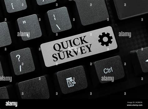 Text Showing Inspiration Quick Survey Word Written On The Research Method Used For Collecting