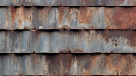 Premium Ai Image Weathered Tin Roofing
