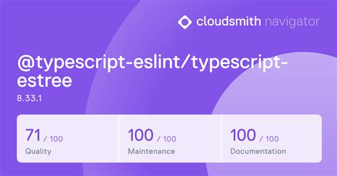 Typescript Eslinttypescript Estree 8331 Npm Package Quality