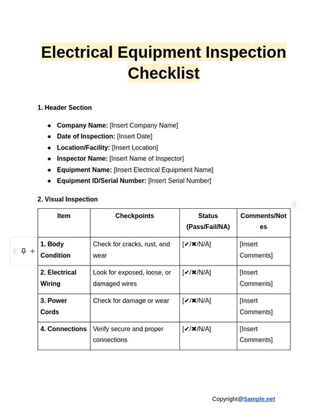 What Should Be Included In A Visual Inspection Checklist - Infoupdate.org