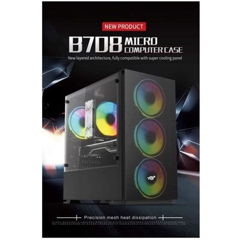 Ygt B708 Gaming Case Black Brandnew Gaming Computer Casing Shopee Philippines