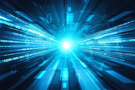 Premium Photo Digital Data Flow On Road In Concept Of Cyber Global Communication And Coding