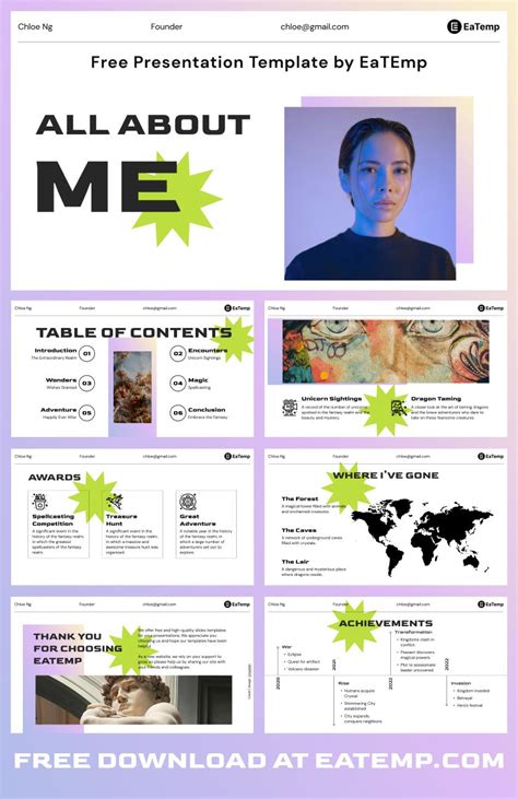 All About Me Template Powerpoint