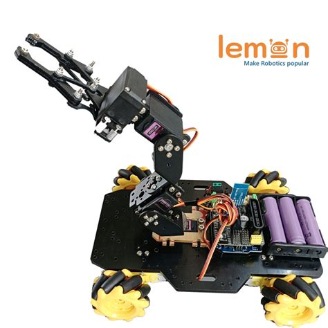Bộ Cánh Tay Robot 4 Bậc Điều Khiển Bluetooth Qua Điện Thoại Arm 4dof Lemon Robotics
