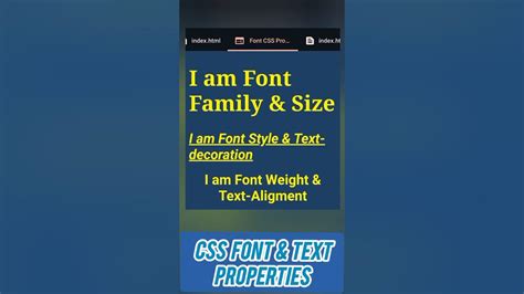 css font and text properties css cssproperties beginners youtube
