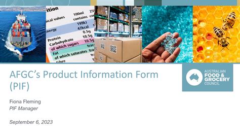 2023 Afgc Product Information Form Fiona Flemming Food Industries
