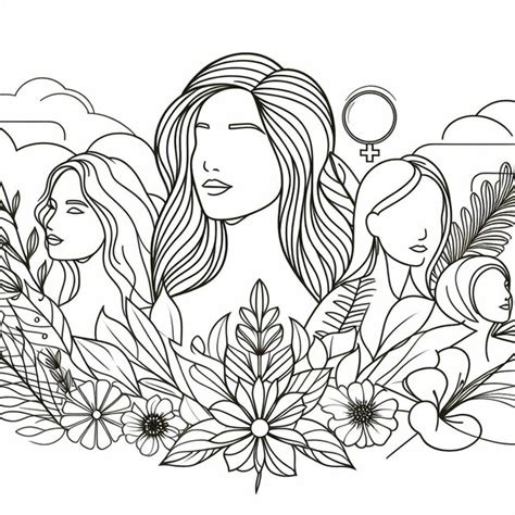 38000 Women Self Care Coloring Page Pictures