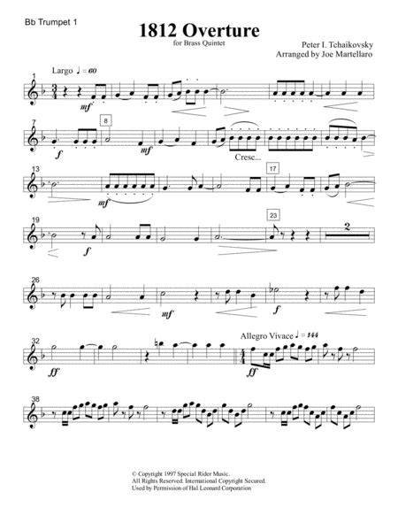 1812 Overture By Peter Ilyich Tchaikovsky Brass Ensemble Digital Sheet Music Sheet Music Plus 1812 Overture By Peter Ilyich Tchaikovsky Brass Ensemble Digital Sheet Music Sheet Music Plus