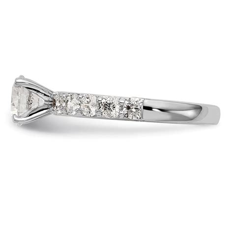 14k White Gold Peg Set 78 Carat Diamond Semi Mount Engagement Ring