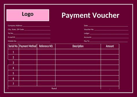 Payment Voucher Template Download In Word Docx