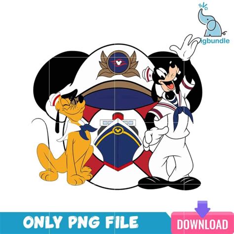 Pluto And Goofy Captain Cruise Png Bigbundlesvg
