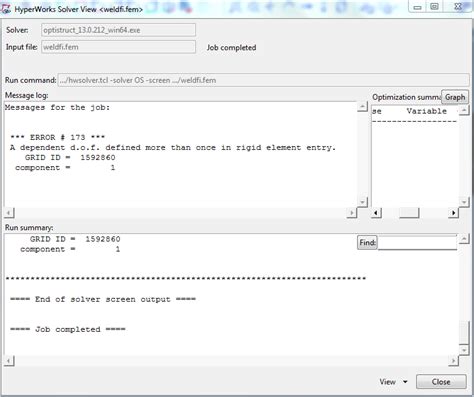 Welding Error — Altair Community