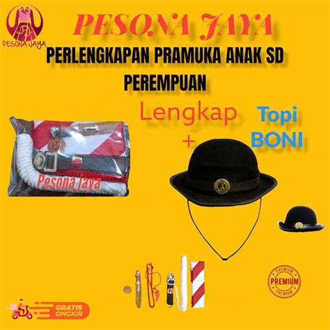 Jual Perlengkapan Pramuka Sd Perempuan Lengkap Peralatan Pramuka Penggalang Perempuan Shopee