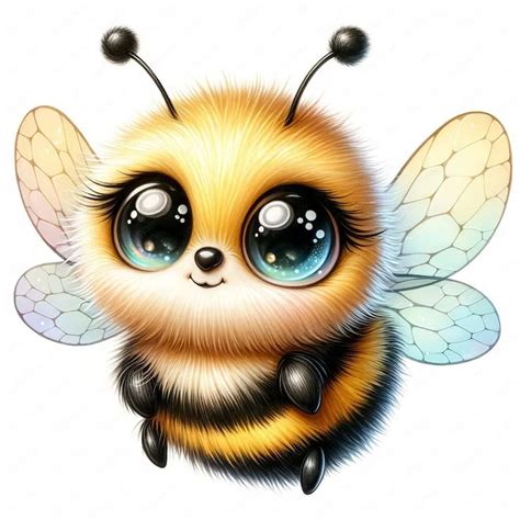 Cartoon Bee Clipart Whimsical Bee Clipart Bundle 10 High Quality