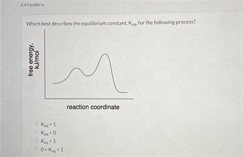 Solved Which Best Describes The Equilibrium Constant Keq