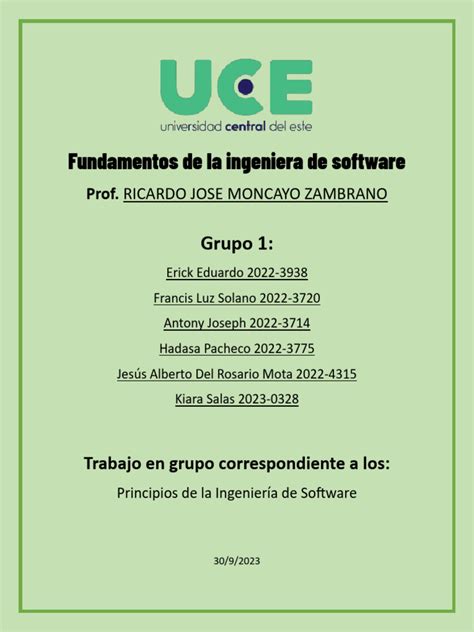 Principios De La Ingeniera De Software Descargar Gratis Pdf