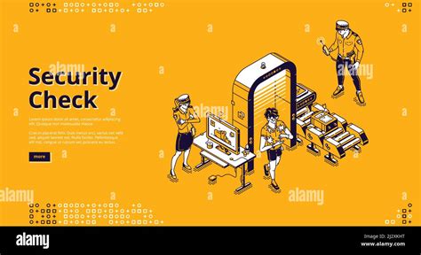 Security Check Isolated Landing Page With Passenger Pass Airport