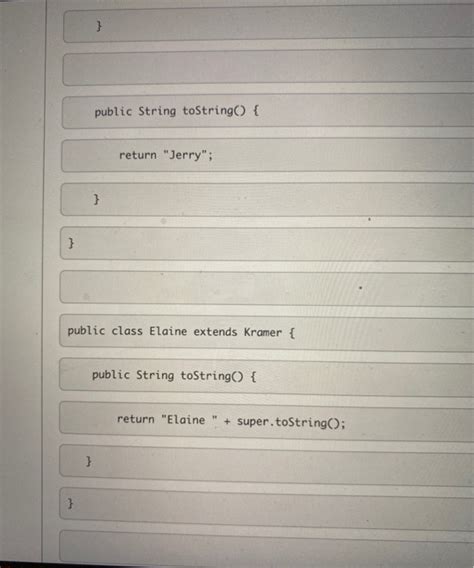 Solved Given The Classes Above What Output Is Produced By