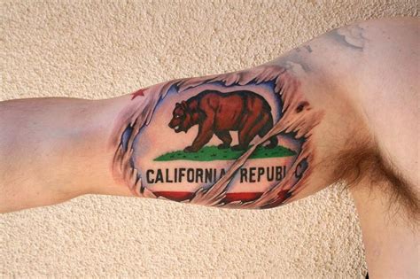 California Flag Tattoo 100 Amazing California Tattoo Designs For Men