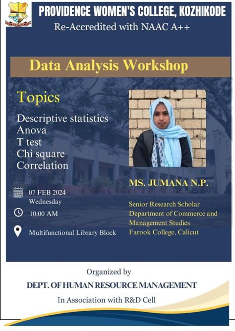 Data Analysis Workshop Dept Of Hrm Providence Womens College Calicut