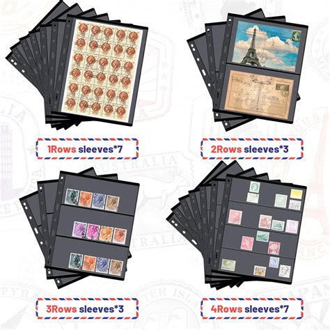Lewtemi 20 Sheet Stamp Pages For Stamp Album Binder 1 2 3 4 India Ubuy