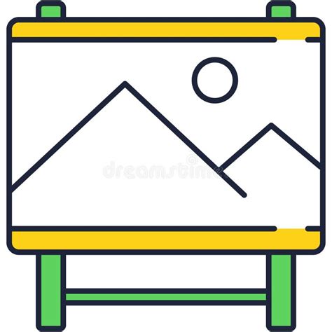 Canvas Easel Icon Art Gallery Brand Design Vector Stock Vector