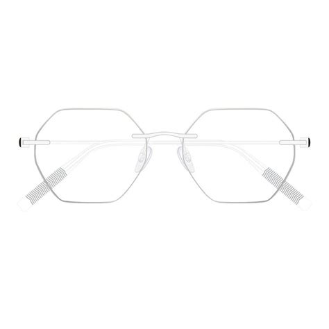 Prescription Eyeglasses Rimless Rx Pure Titanium Glasses Women Men