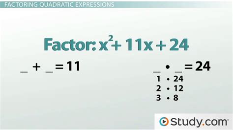 Factoring Quadratic Equations Using Reverse Foil Method Video