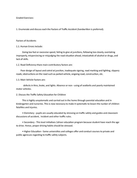 Graded Exercise 3 Wps Office Graded Exercises Enumerate And Discuss Each The Factors Of