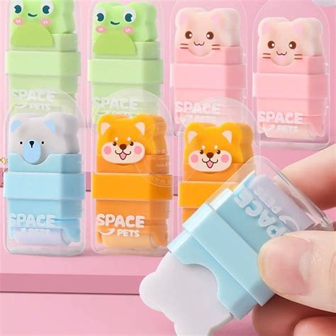 Kawaii Cute Eraser Rubber And Roller Combo Stationery Ts Etsy