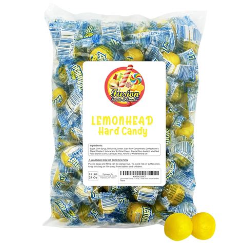 Lemonhead Candy 15lb Bulk Bag Individually Wrapped