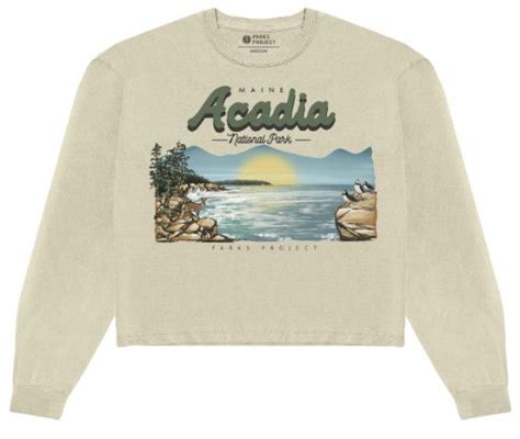 Acadia National Park Vintage Boxy Long Sleeve Tee