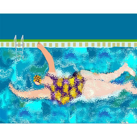 Swimmer Art Print Giclee Swimming Pool Exercise Fitness Etsy