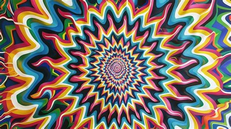 Premium Photo Psychedelic Rainbow Swirl Pattern