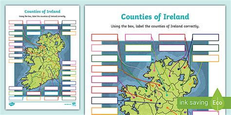 Counties Of Ireland Activity Sheet