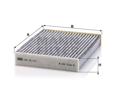 Innenraumfilter Aktivkohle 10,41€ Original MANN-FILTER CUK25012