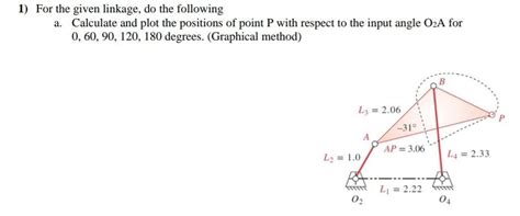 Solved Mechanics Of Machinery Linkage Position Analysis Chegg