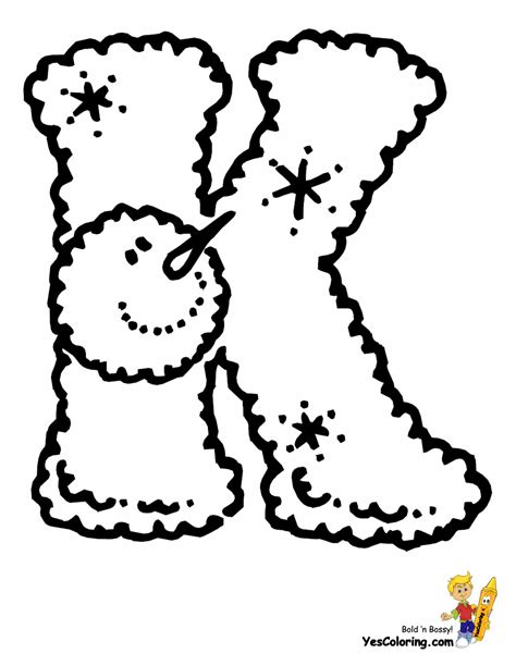 Lumpy Snowman Christmas Letters Free Alphabet Christmas