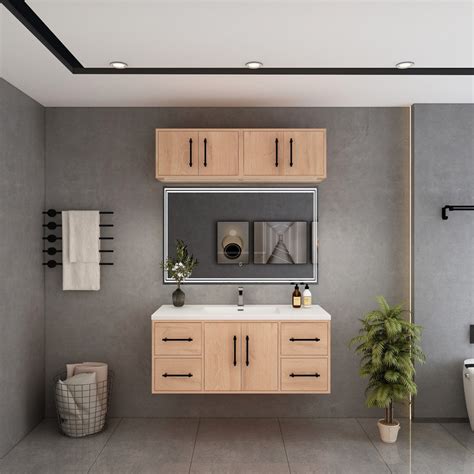 Victoria 48 Solid Wood Floating Bathroom Vanity Los Angeles Vanities