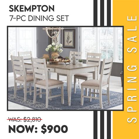 Five Star Furniture 🍽 𝗦𝗞𝗘𝗠𝗣𝗧𝗢𝗡 𝗗𝗜𝗡𝗜𝗡𝗚 𝗧𝗔𝗕𝗟𝗘 𝗪 𝟲 𝗖𝗛𝗔𝗜𝗥𝗦 Signature