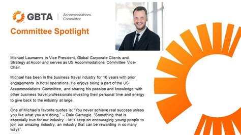 Gbta Accommodations Committee On Linkedin Top Man Michael Laumanns 🙌
