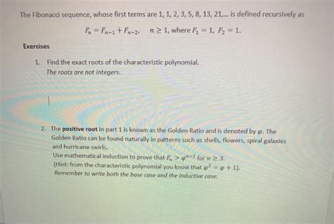 solved the fibonacci sequence whose first terms are 1 1