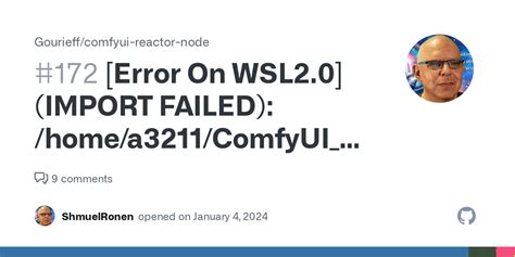 Error On Wsl20 Import Failed Homea3211comfyui4allcomfyui
