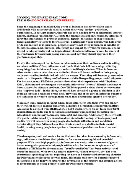 Els English Language Ambassador Award Essay Writing Competition 2024